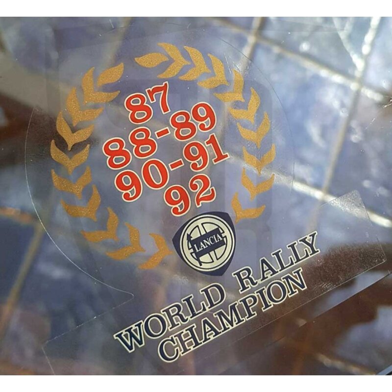 Rear window sticker World Rally Champion 87-92, 34,95